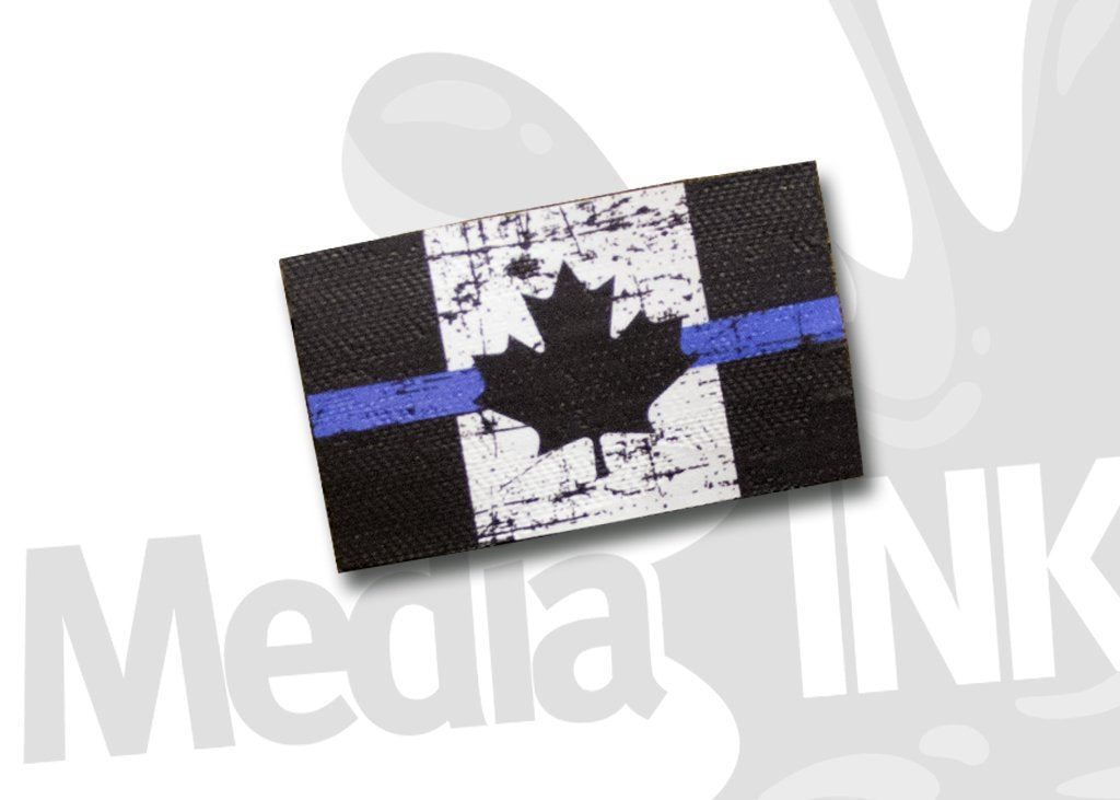 Distressed Thin Blue Line Canada Flag – Canadian Cartel